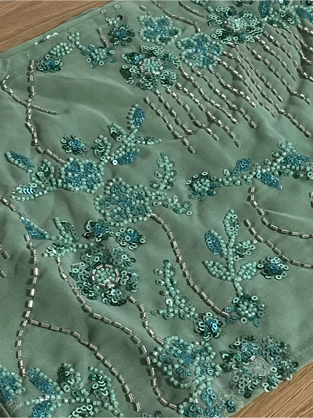 Peppermayo | Skirts | Peppermayo Mint Green Beaded Mini Skirt | Poshmark